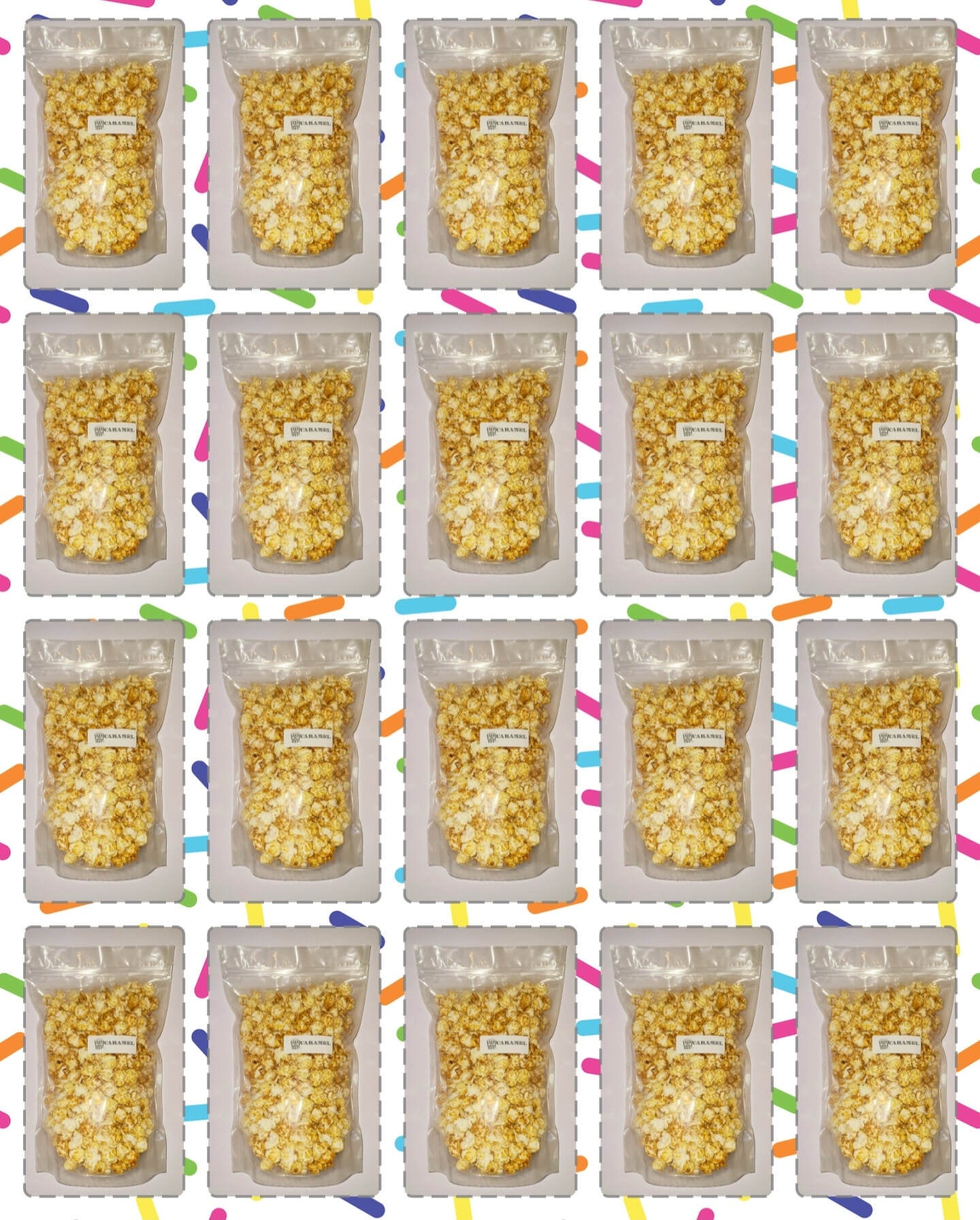 20 count of large zip bags of popcorn. | Rys Snacks